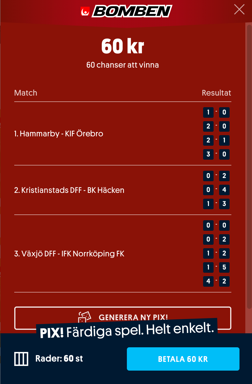 ODDSET BOMBEN - Rätt väg till alla rätt!